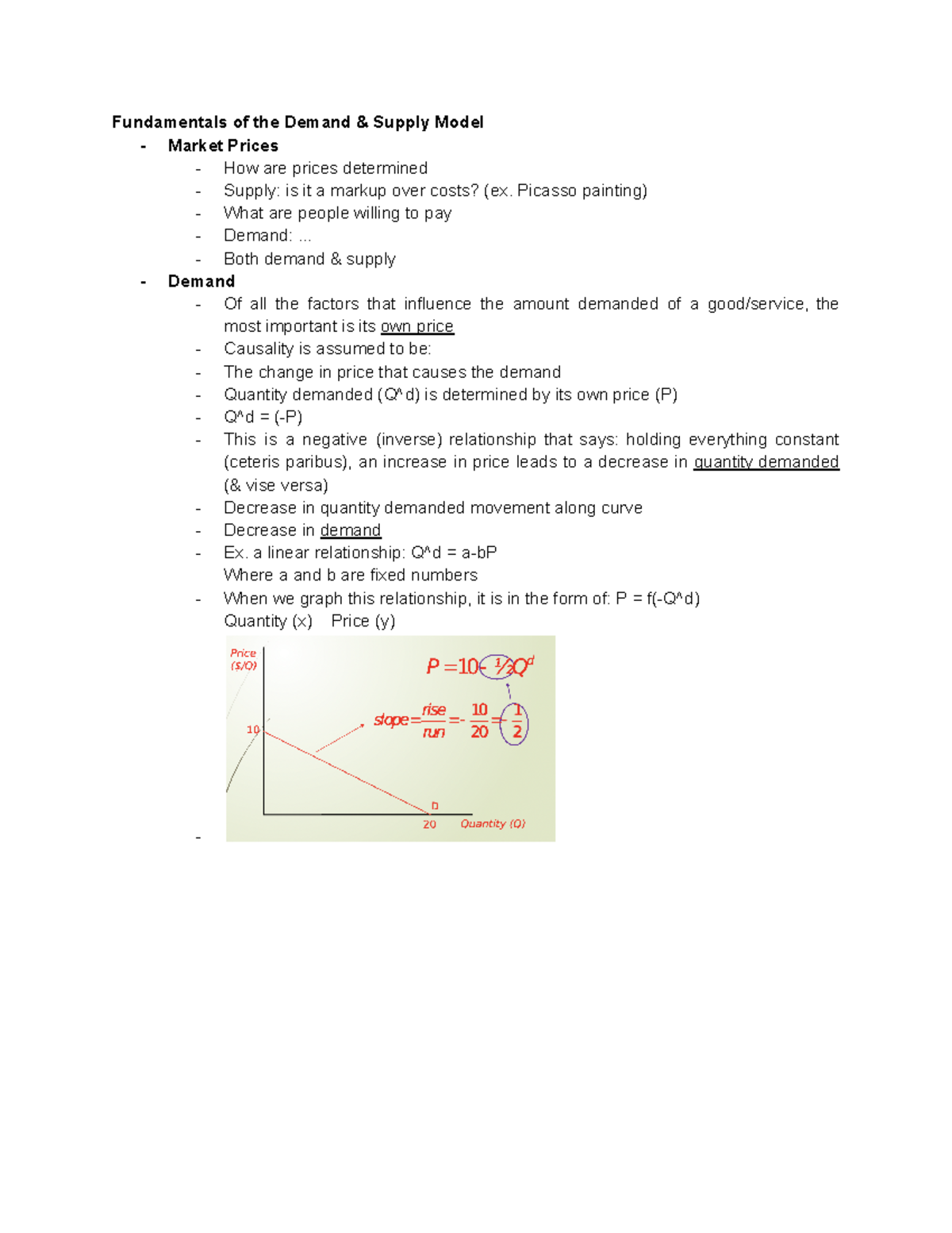 Chapter 2 - Fundamentals of the Demand/Supply Model - Fundamentals of ...