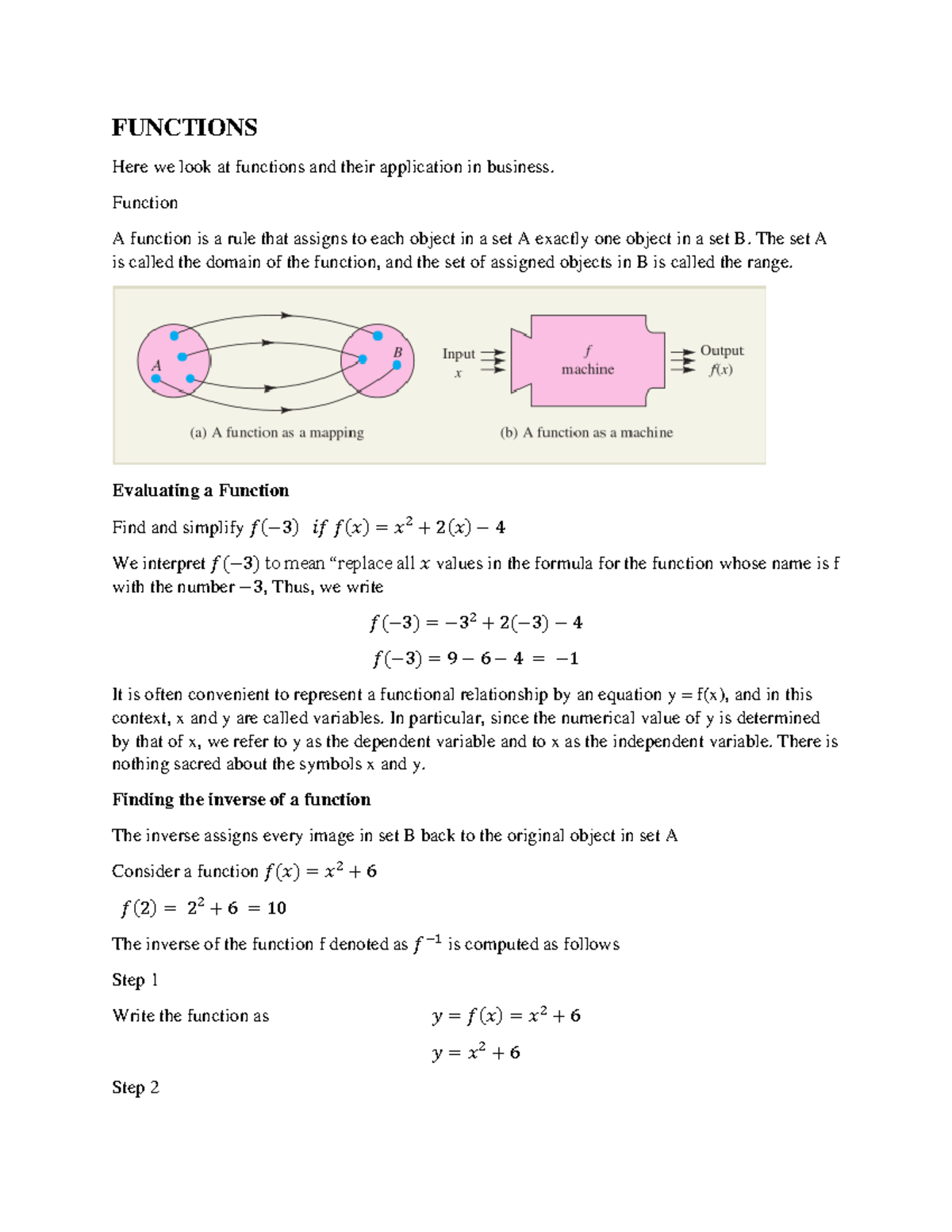 Functions A Function Is A Rule That Assigns To Each Object In A Set A functions-a-function-is-a-rule-that-assigns-to-each-object-in-a-set-a