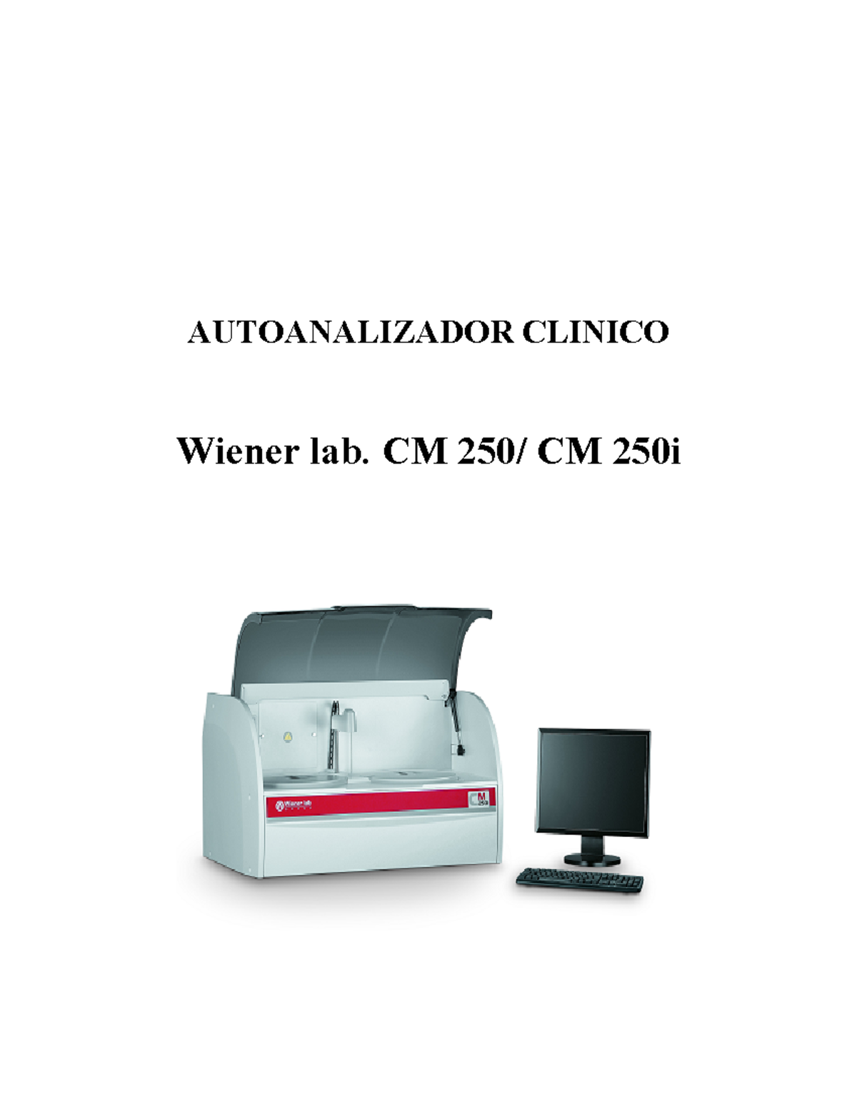 Manual de Usuario CM 250 Español - AUTOANALIZADOR CLINICO Wiener lab ...