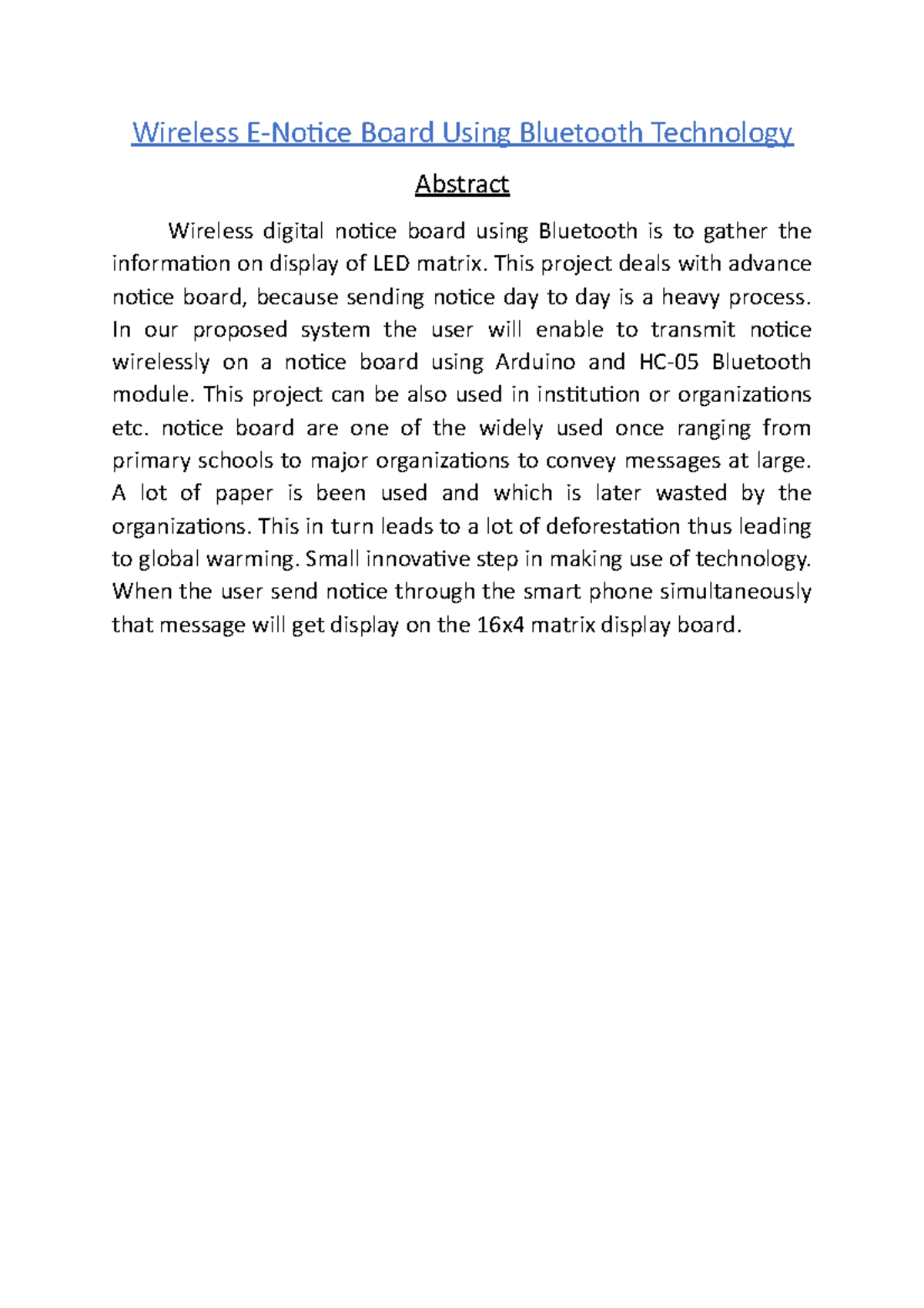 Furqan abst - Notice board - Wireless E-Notice Board Using Bluetooth ...