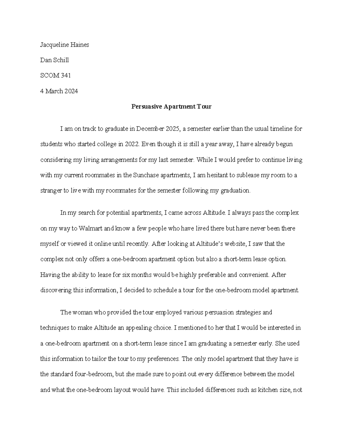 Hand-to-hand paper - Jacqueline Haines Dan Schill SCOM 341 4 March 2024 ...