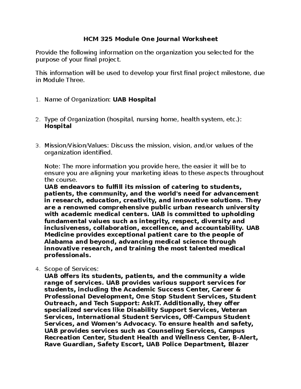 1-2 Journal: Final Project Topic Selection - HCM 325 Module One Journal ...