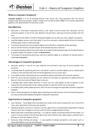 Unit 1 3D Object Representation, Polygon surfaces, tables, equations ...