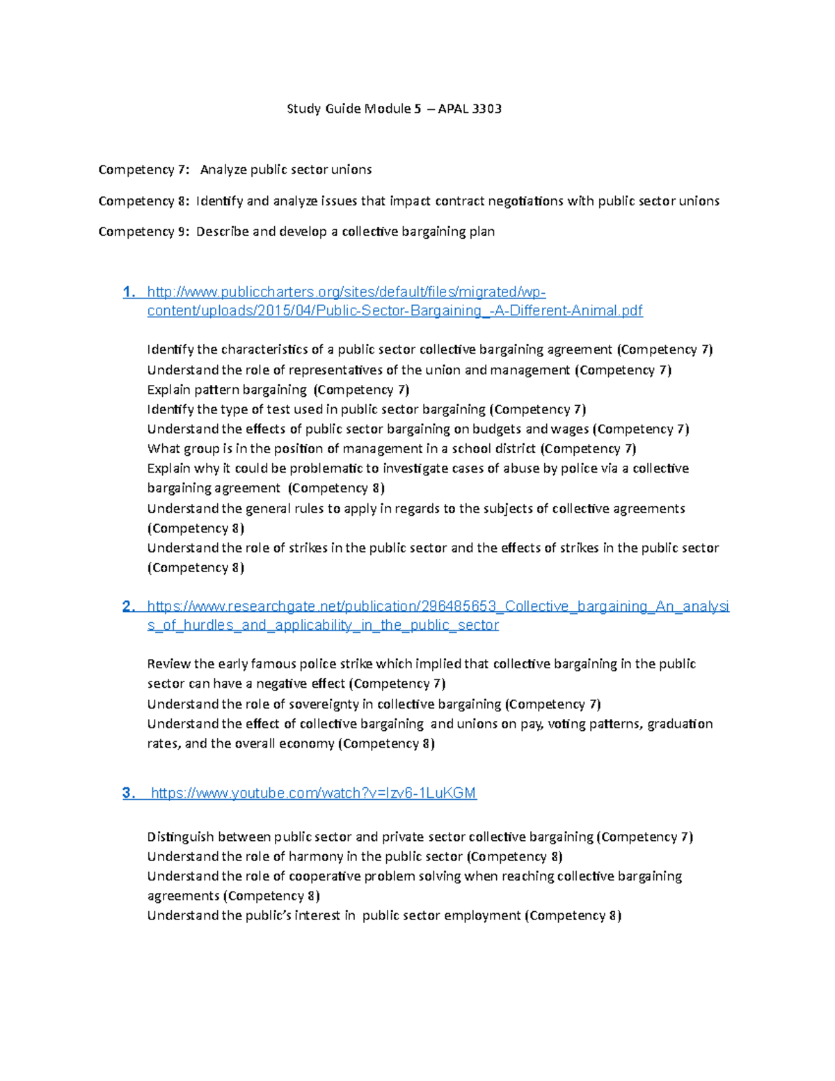 Study guide 3303 Module 5 - Study Guide Module 5 - APAL 3303 Competency ...