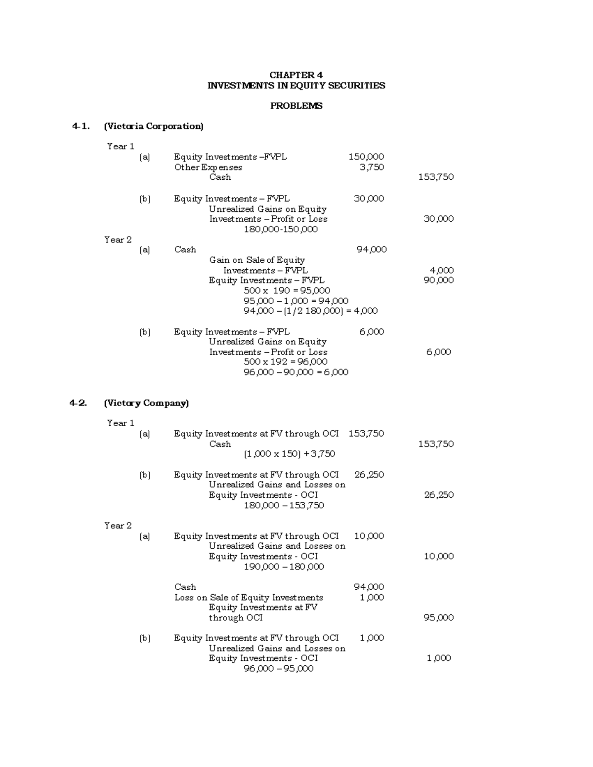 PFRS 18 aSsfg speraoj - INVESTMENTS IN EQUITY SECURITIES PROBLEMS (a ...