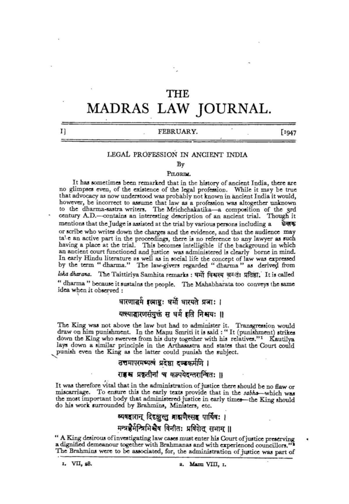 TVA PRL 0035366 The Madras Law Journal February Vol 1 1947 - THE MADRAS ...