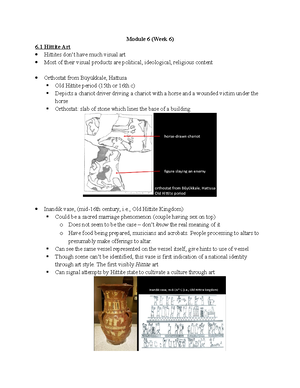 Week 7 Notes - Lecture - 7 New Kingdom cont’d, Mursili II - Muwatalli ...