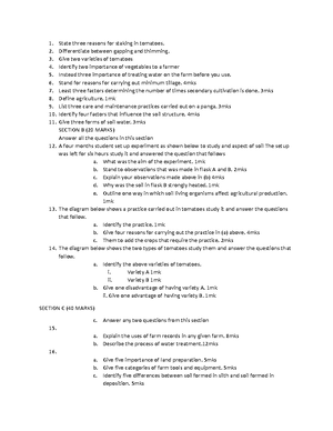 Agri 4 - nil - AGRICULTURE. FORM FOUR NOTES. CHAPTER ONE: Livestock ...