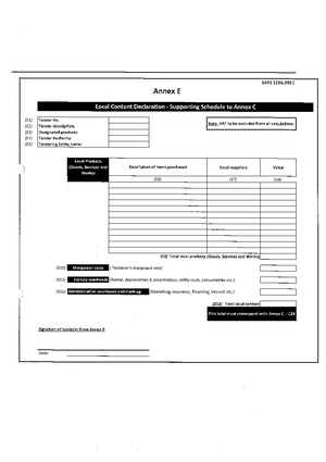 Annex-d Imports Declaration-Supporting schedule to Annex C - COMN3712 ...