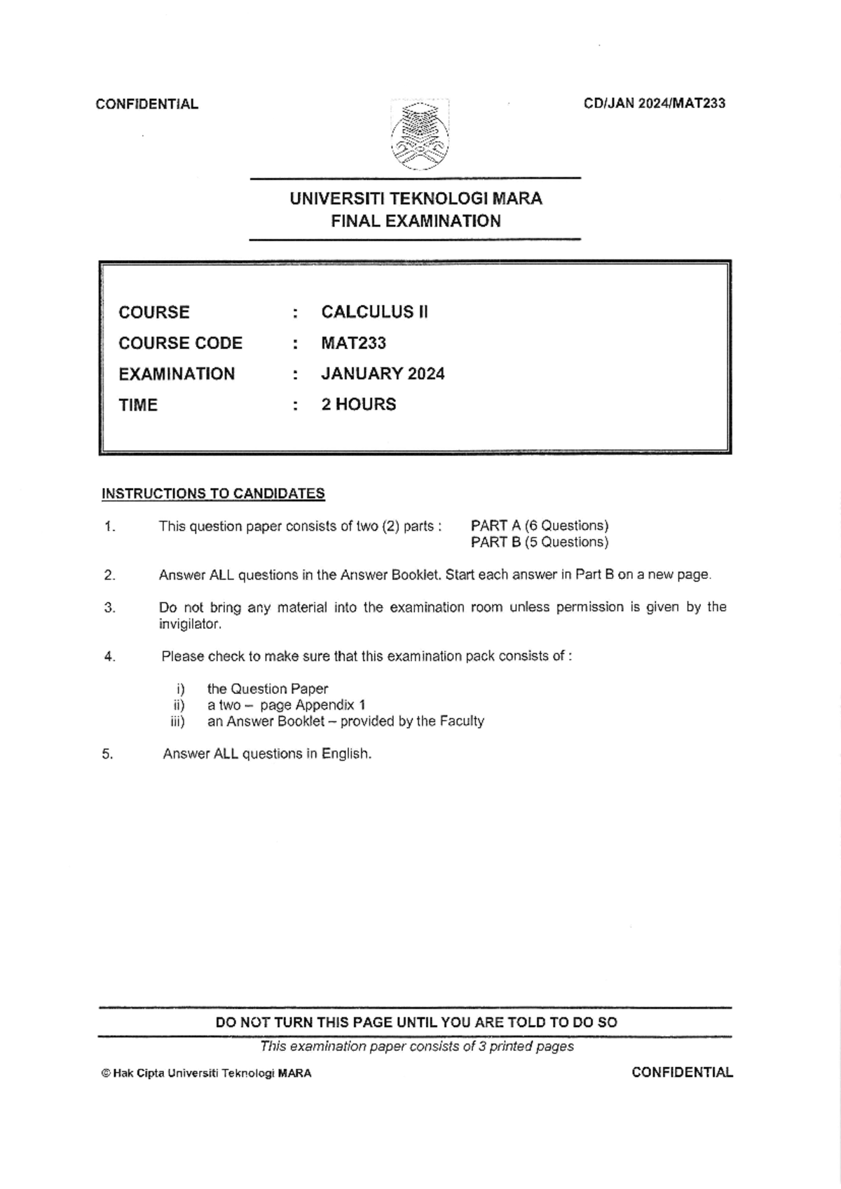 Faculty College OF Computing, Informatics AND Media 2024 Session 1 ...