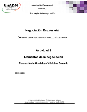 GNEM U1 A2 KRAM - GNEM:U1_A2 - UNIDAD 1. Introducción a la negociación ...