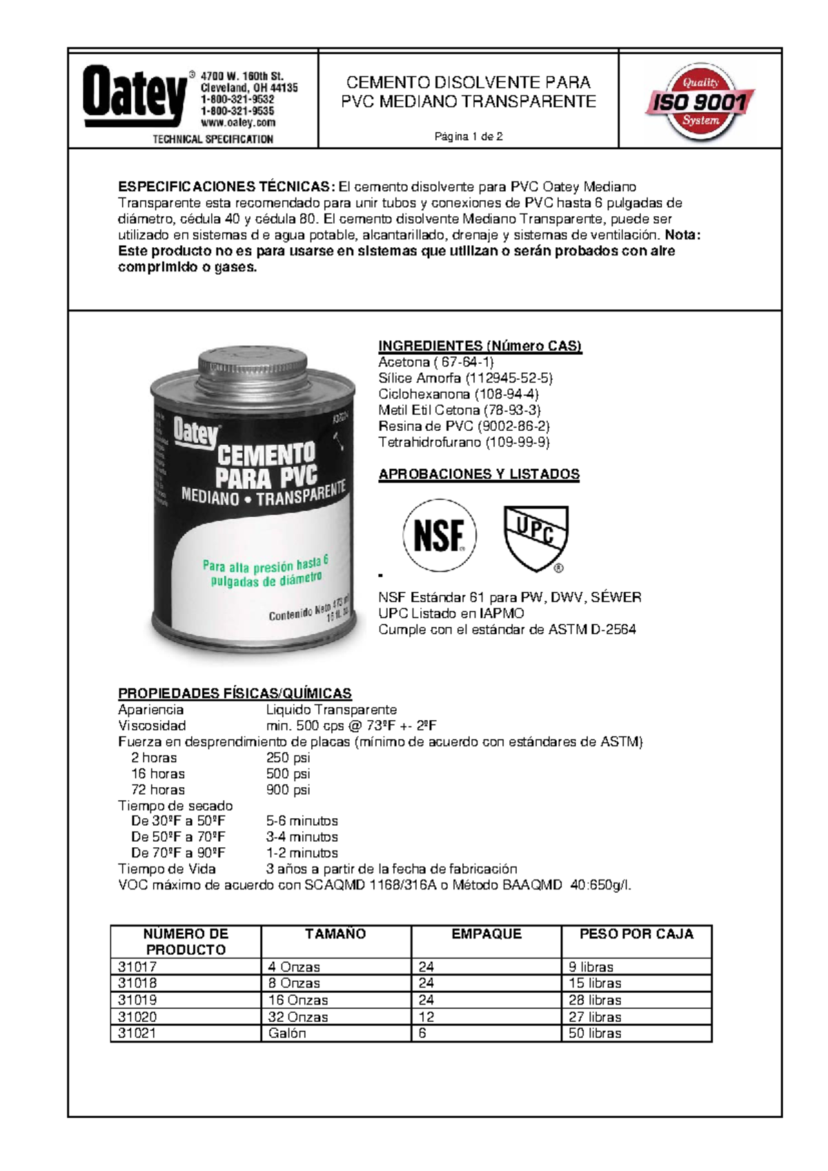 MSDS-Cemento para PVC - hoja de seguridad 2 - CEMENTO DISOLVENTE PARA ...