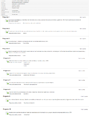 Actividad 6. Automatizada Tecnologias para la gestion - • Pregunta 1 1 de 1 puntos Es un número ...