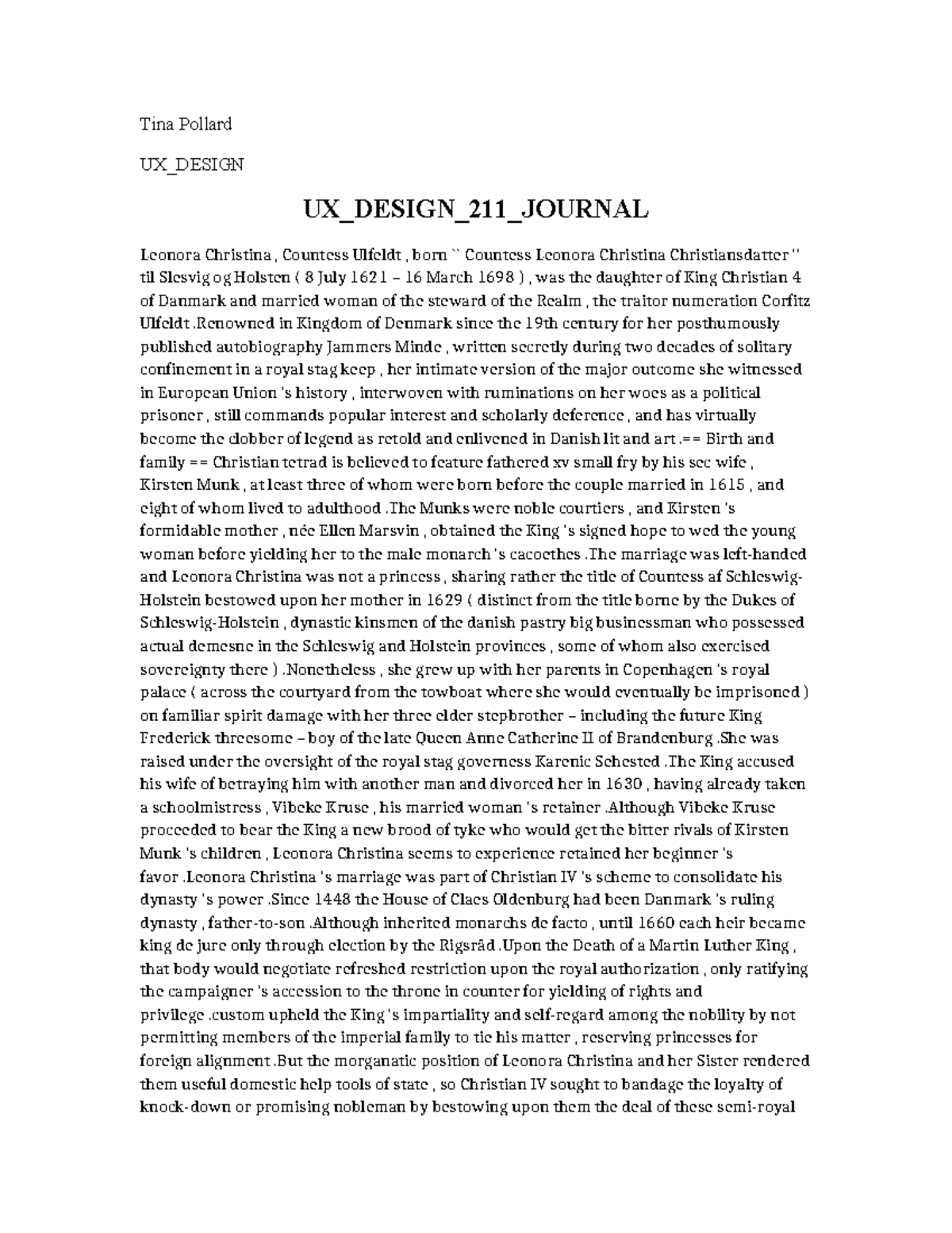 UX Design 211 Journal - Assignmnet - Tina Pollard UX_DESIGN UX_DESIGN ...