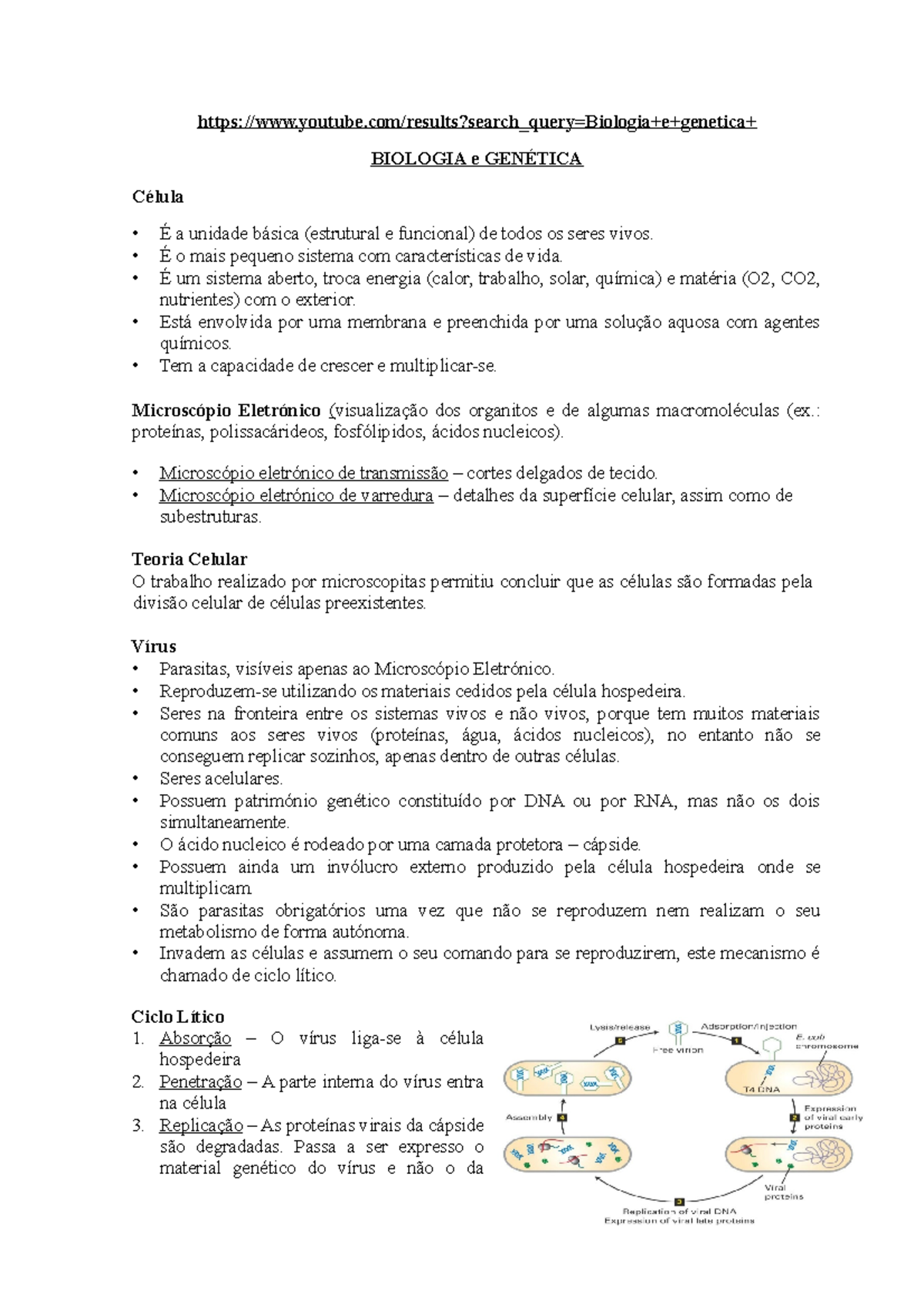 Resumo Biologia - mnmnmn - youtube/results?search_query=Biologia+e ...