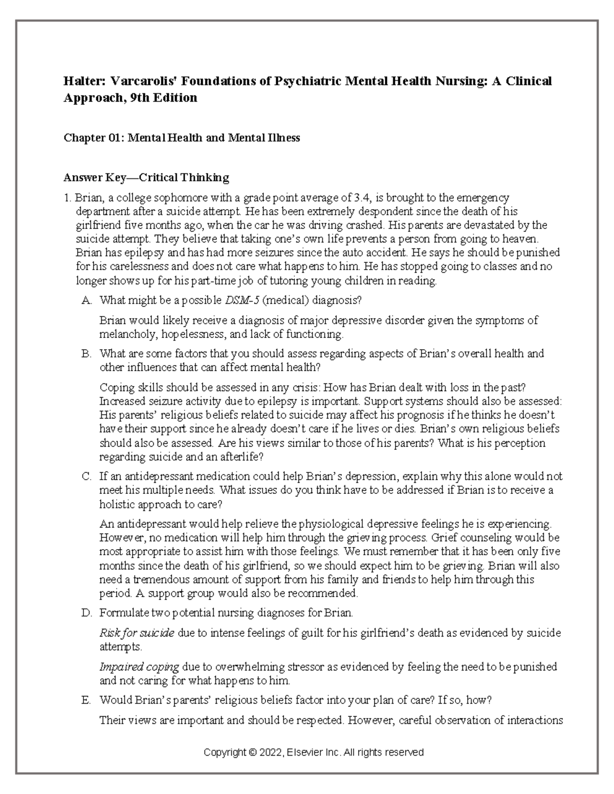 Chapter 001 - Fully described notes - Halter: Varcarolis' Foundations ...