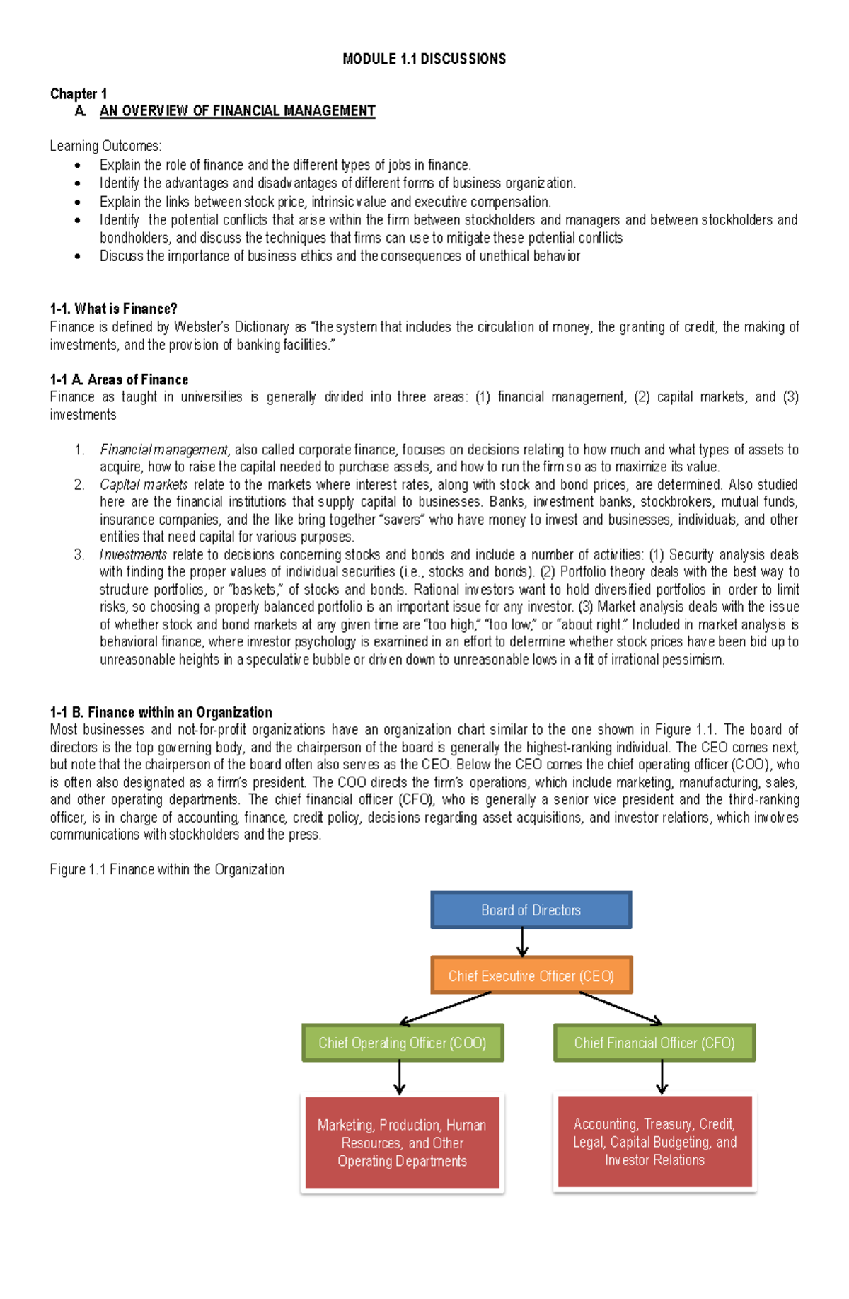 Module 1.1 Discussions - MODULE 1 DISCUSSIONS Chapter 1 A. AN OVERVIEW ...
