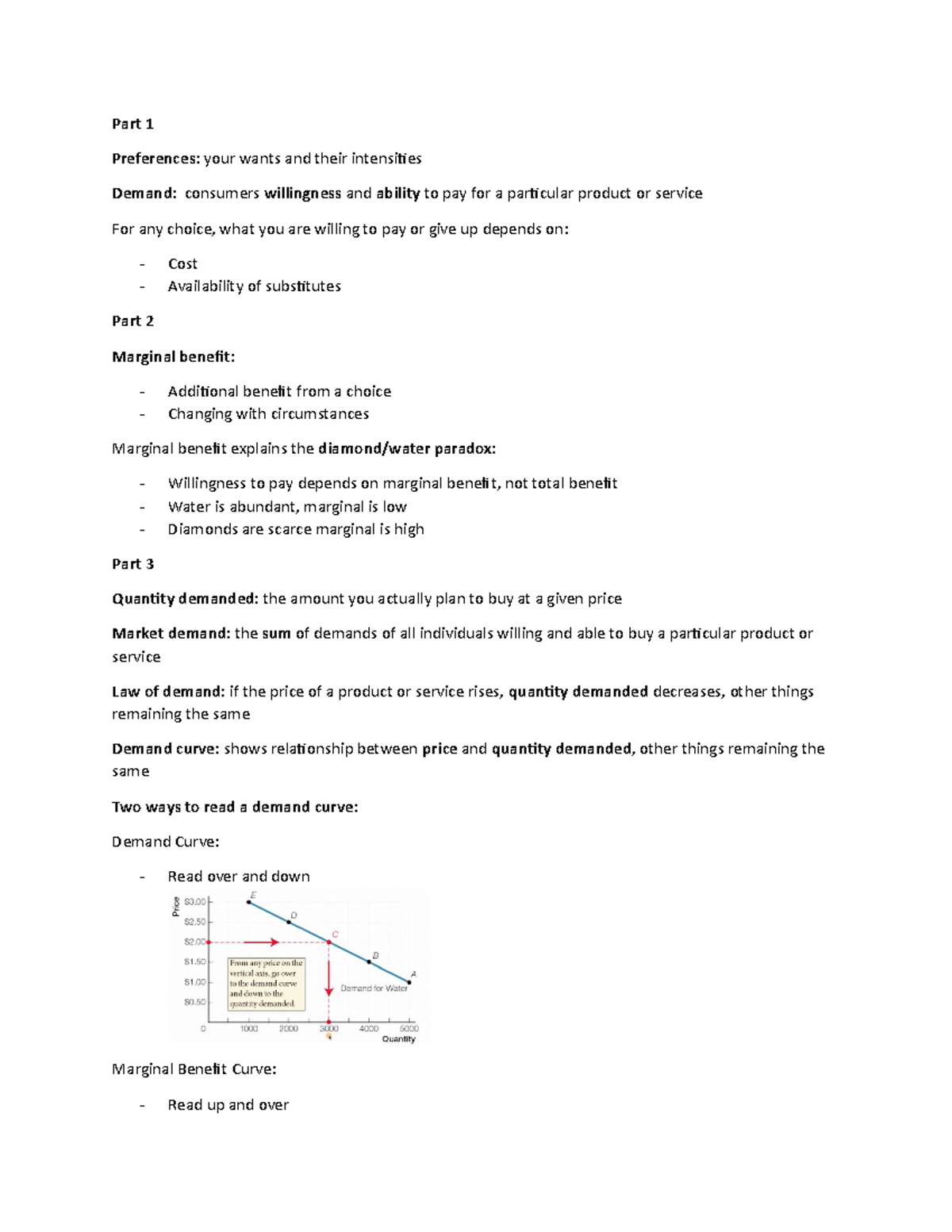 Lecture Module 2 Notes - Chapter 2 | Law of Demand - Part 1 Preferences ...