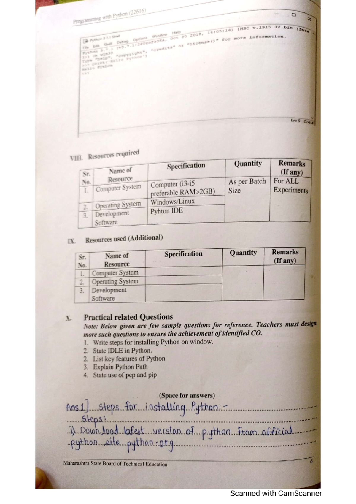 Python-1-3 - Here are python practicals from practical no 1 to practical no 3 - Computer ...