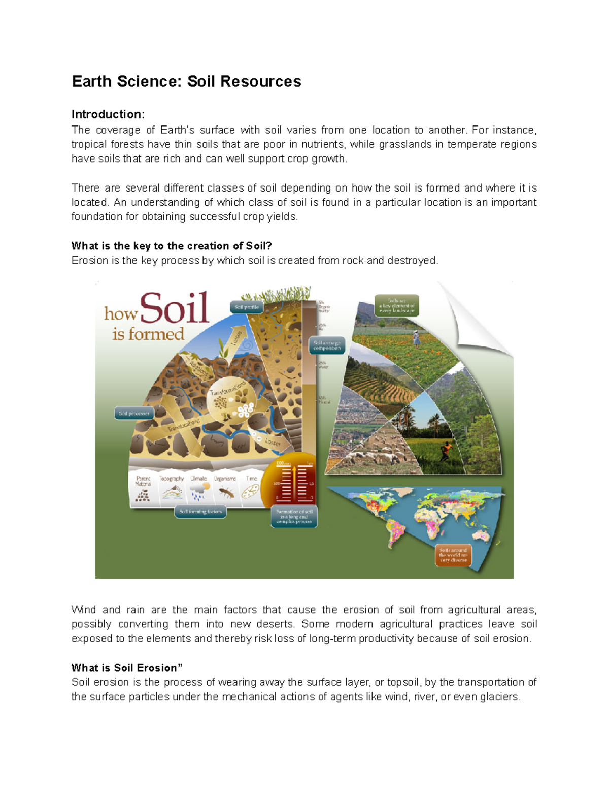 Earth Science Soil Resources - Earth Science: Soil Resources ...