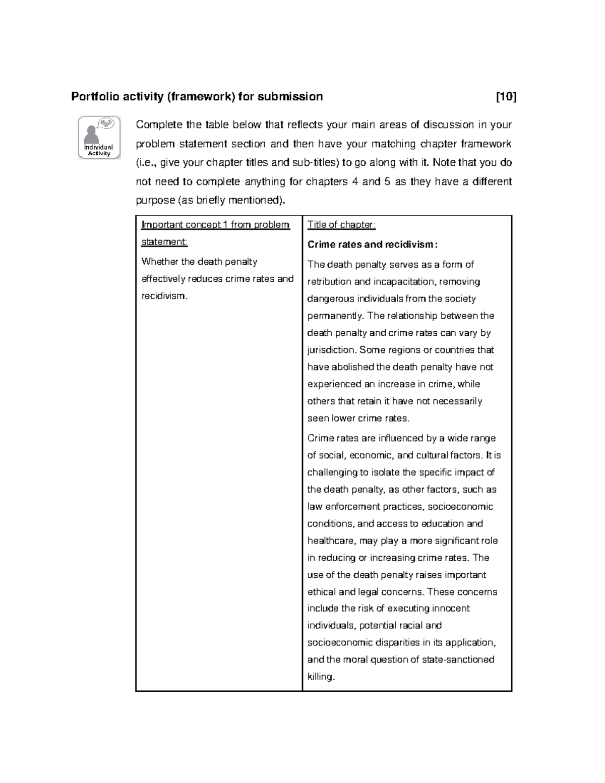 K Mohlala 37604910 ( Framework) - Portfolio activity (framework) for ...