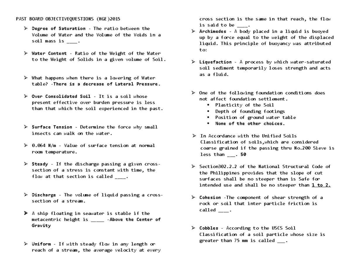 PAST Board Objectivequestions - PAST BOARD OBJECTIVEQUESTIONS (HGE ...