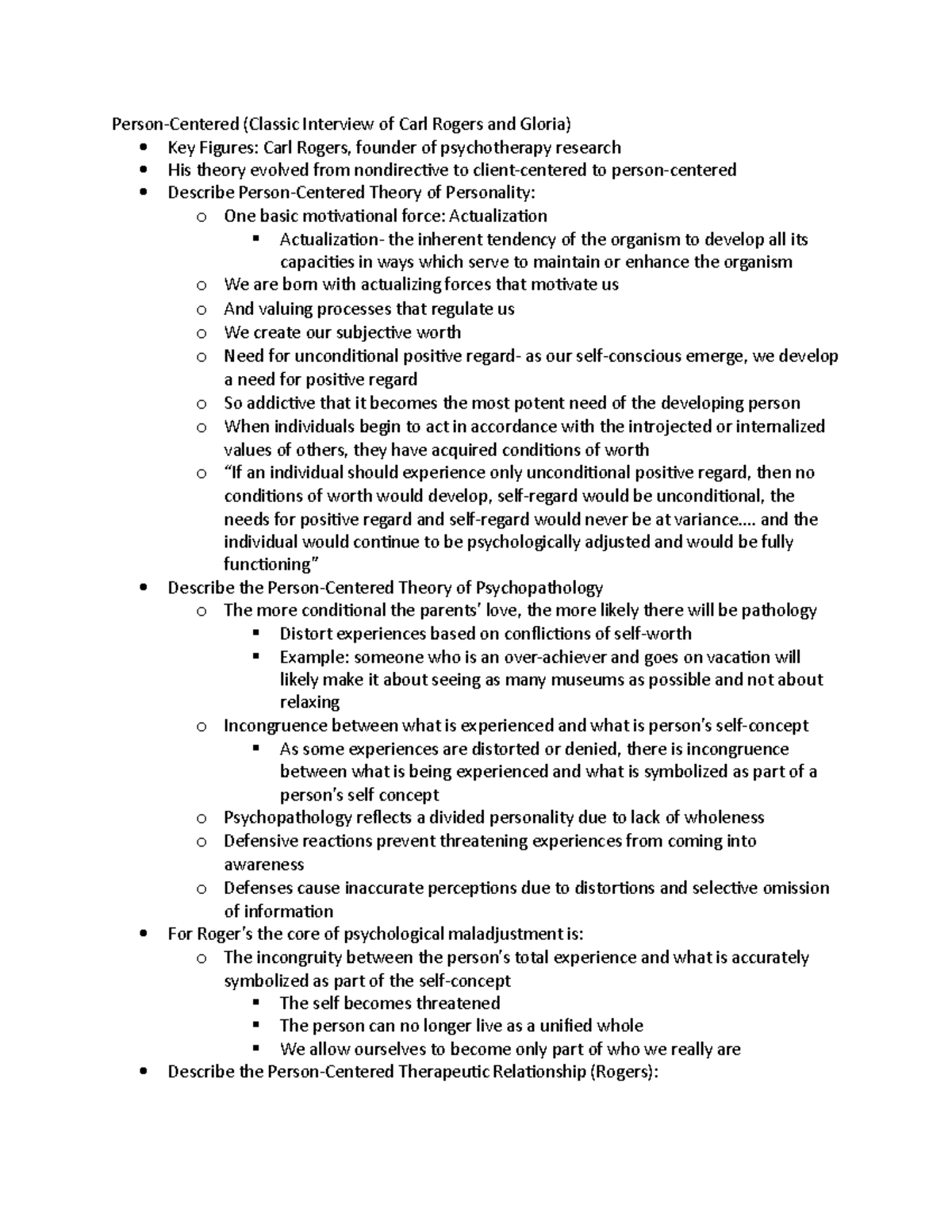 Final Exam Systems 2 - Different types of therapy based of Dr ...