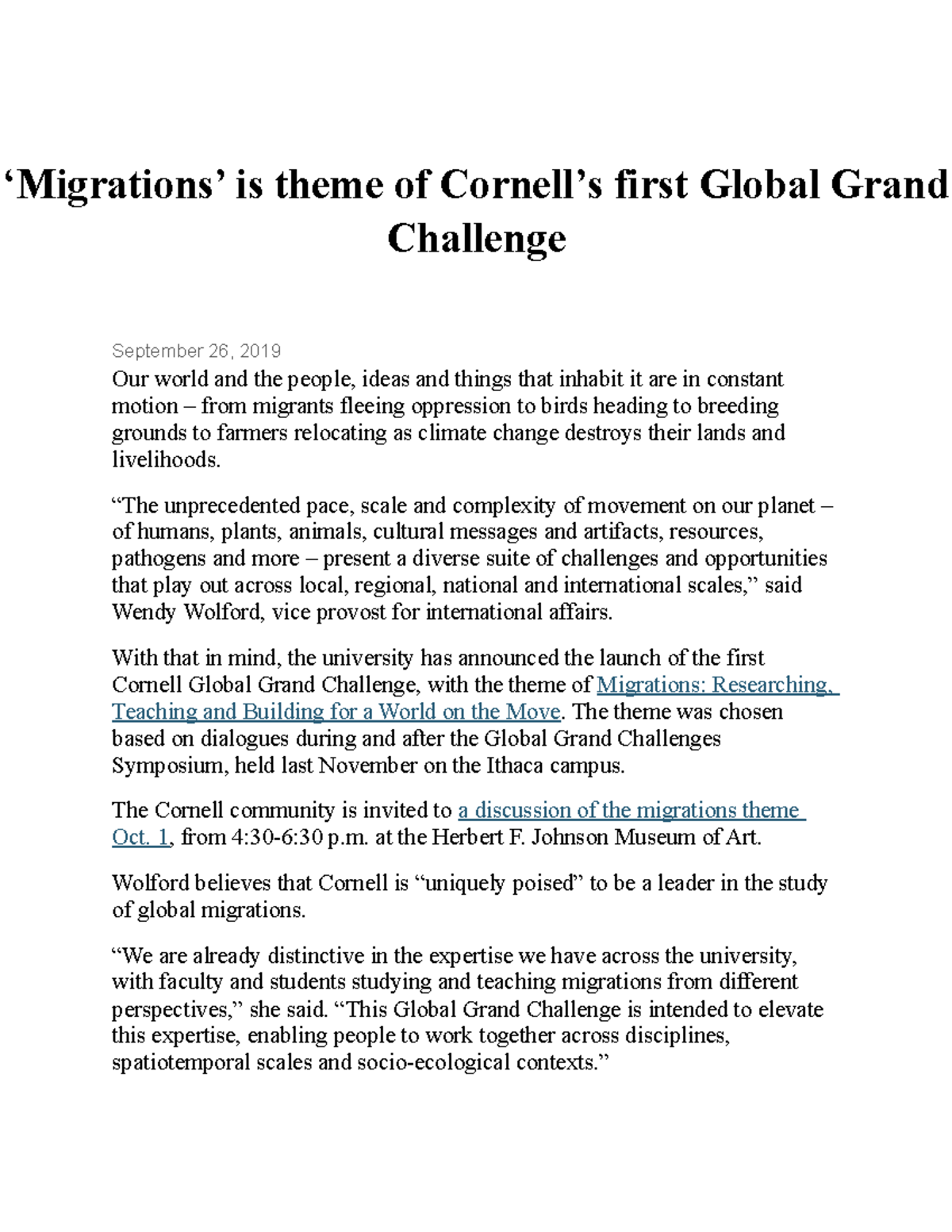 Migration english 101 - ‘Migrations’ is theme of Cornell’s first Global ...