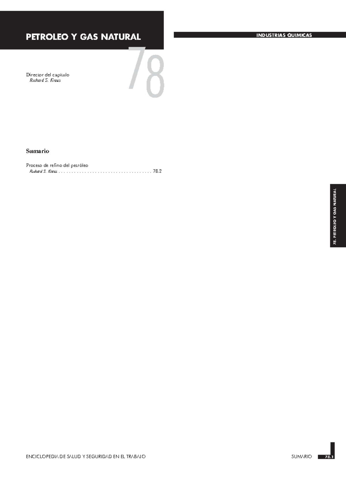 Capítulo 78. Petróleo y gas natural - ENCICLOPEDIA DE SALUD Y SEGURIDAD EN EL TRABAJO 78 SUMARIO ...