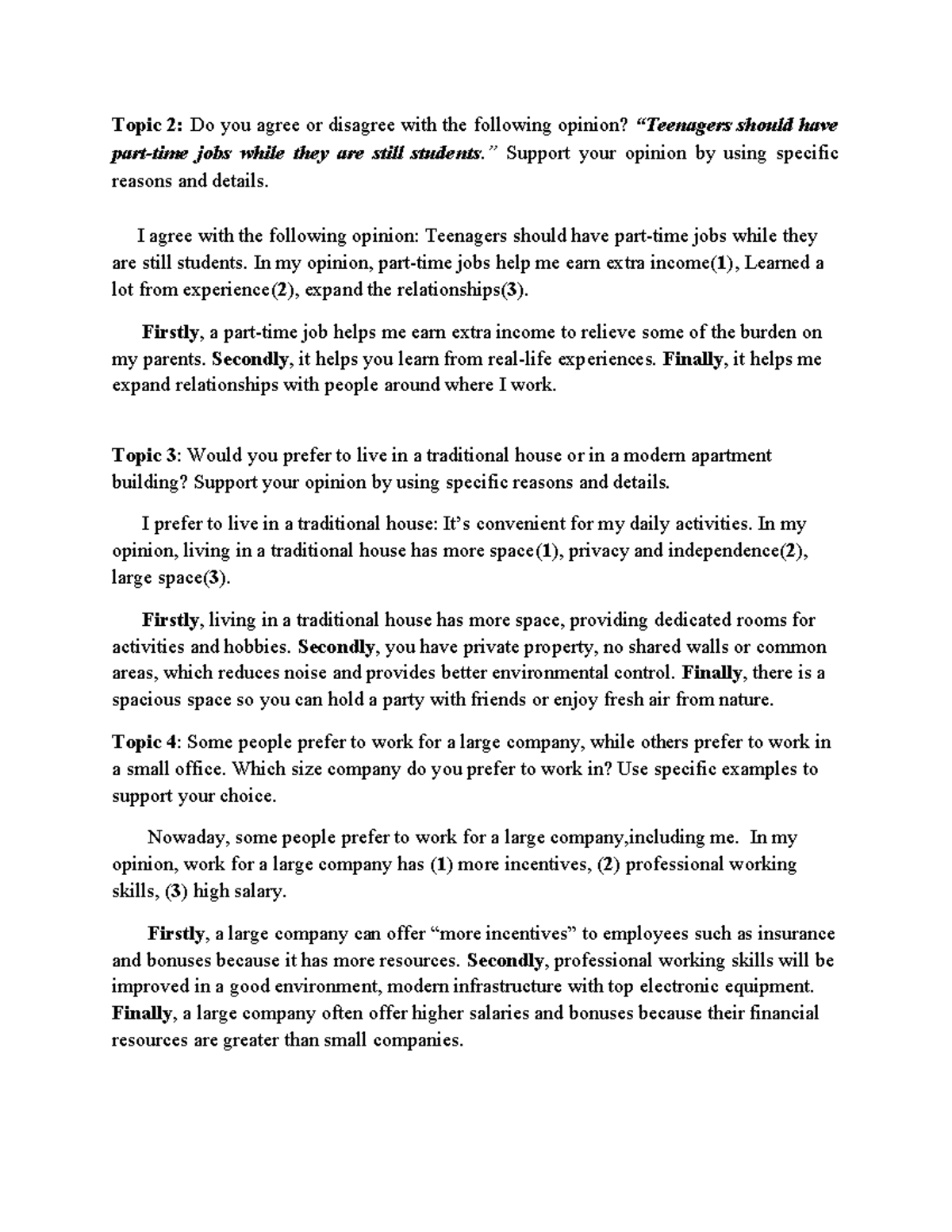 Essay Topic Roses ENG 217 BR - Topic 2: Do you agree or disagree with ...