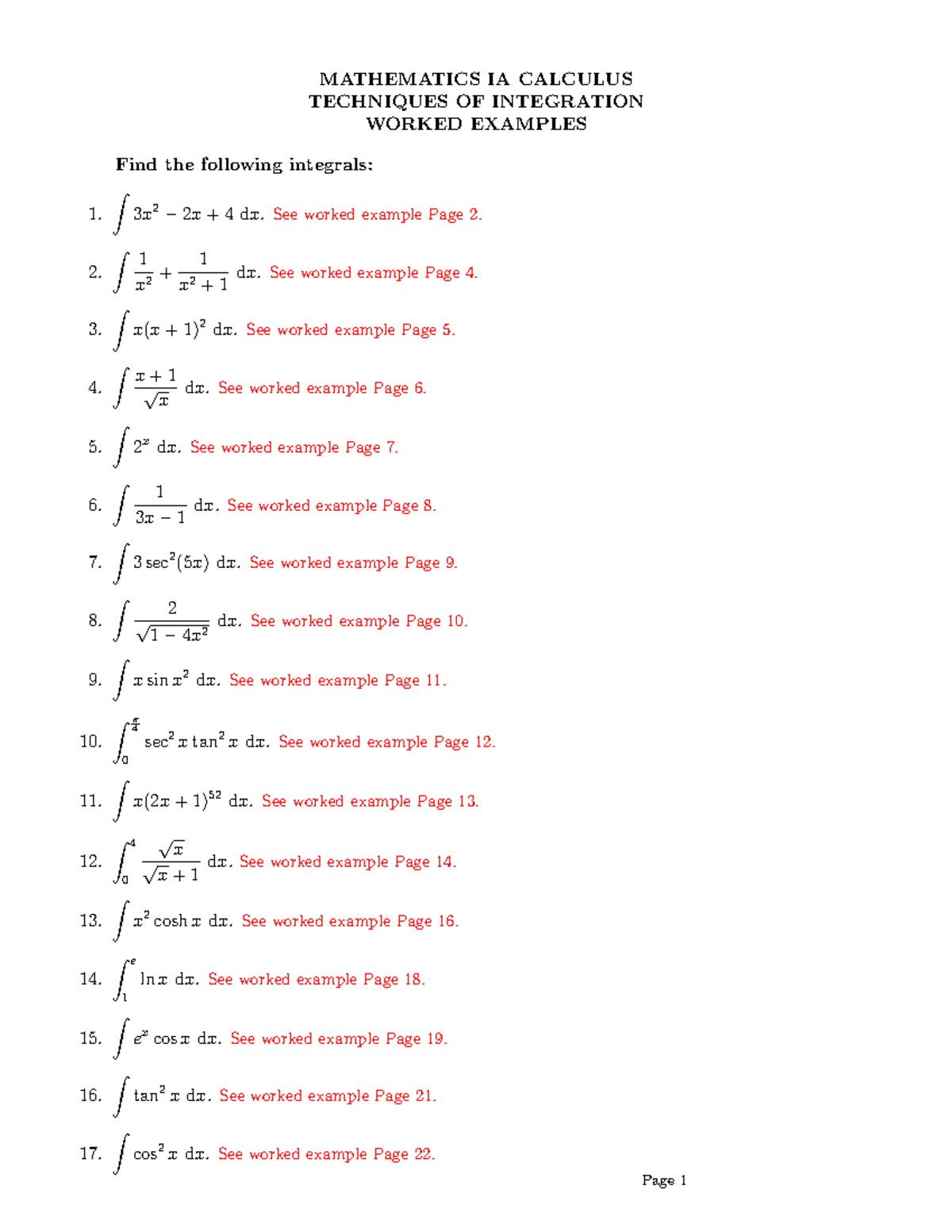 Adelaide - techniques-of-integration-examples - MATHEMATICS IA CALCULUS ...