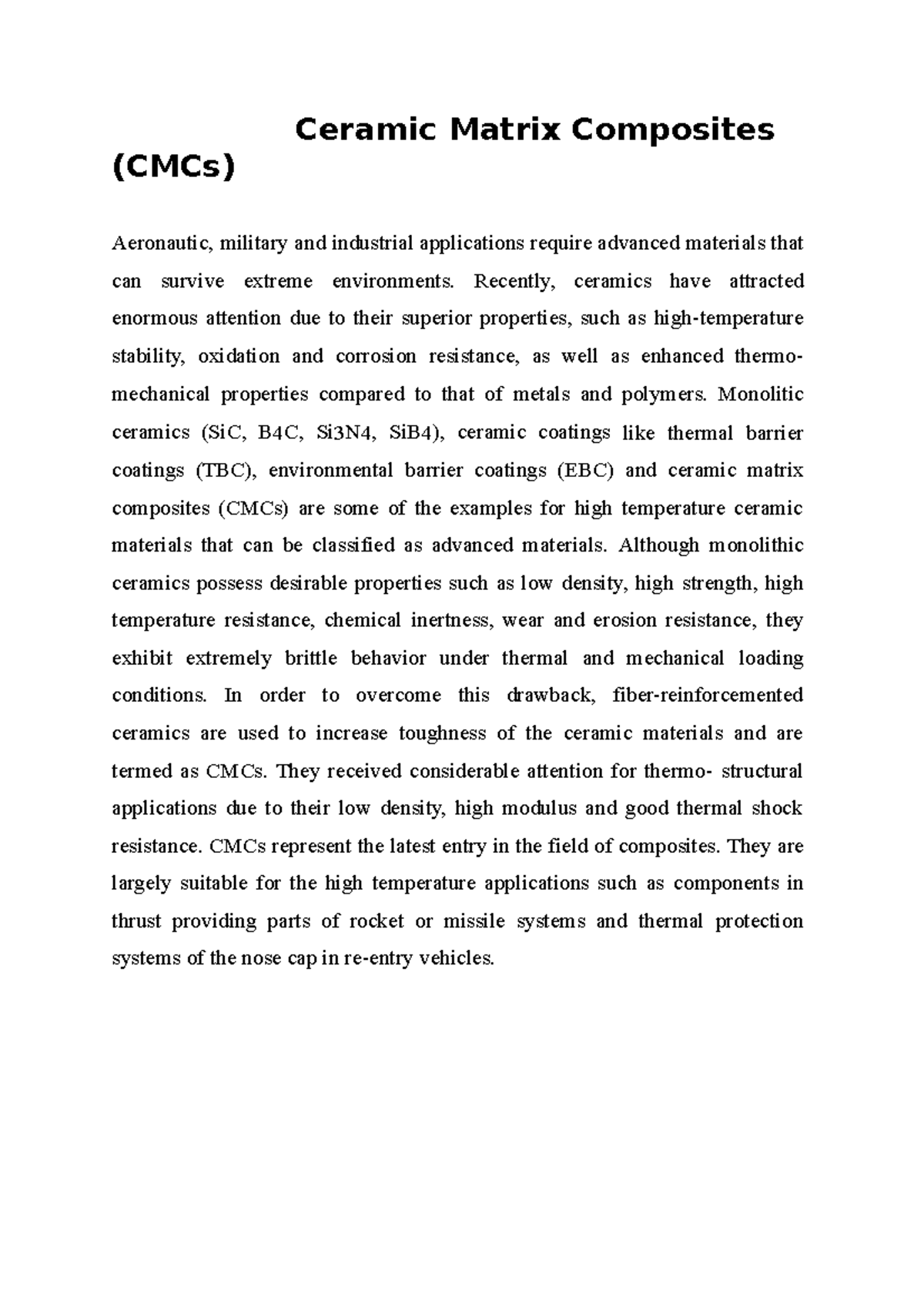 9. Ceramic Matrix Composites - Ceramic Matrix Composites (CMCs ...