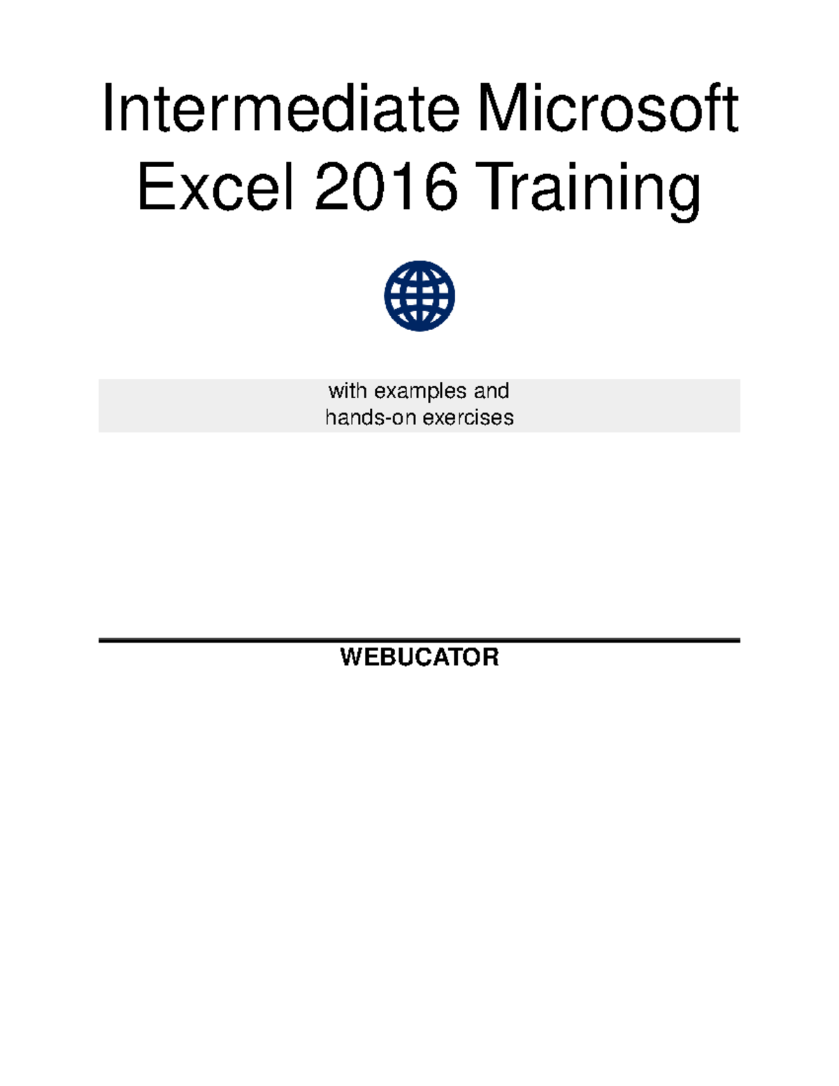 EXC2016 .2-1 - good - Intermediate Microsoft Excel 2016 Training with ...
