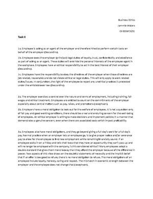 Financial Resource Management Task I Final Assessment - Financial ...