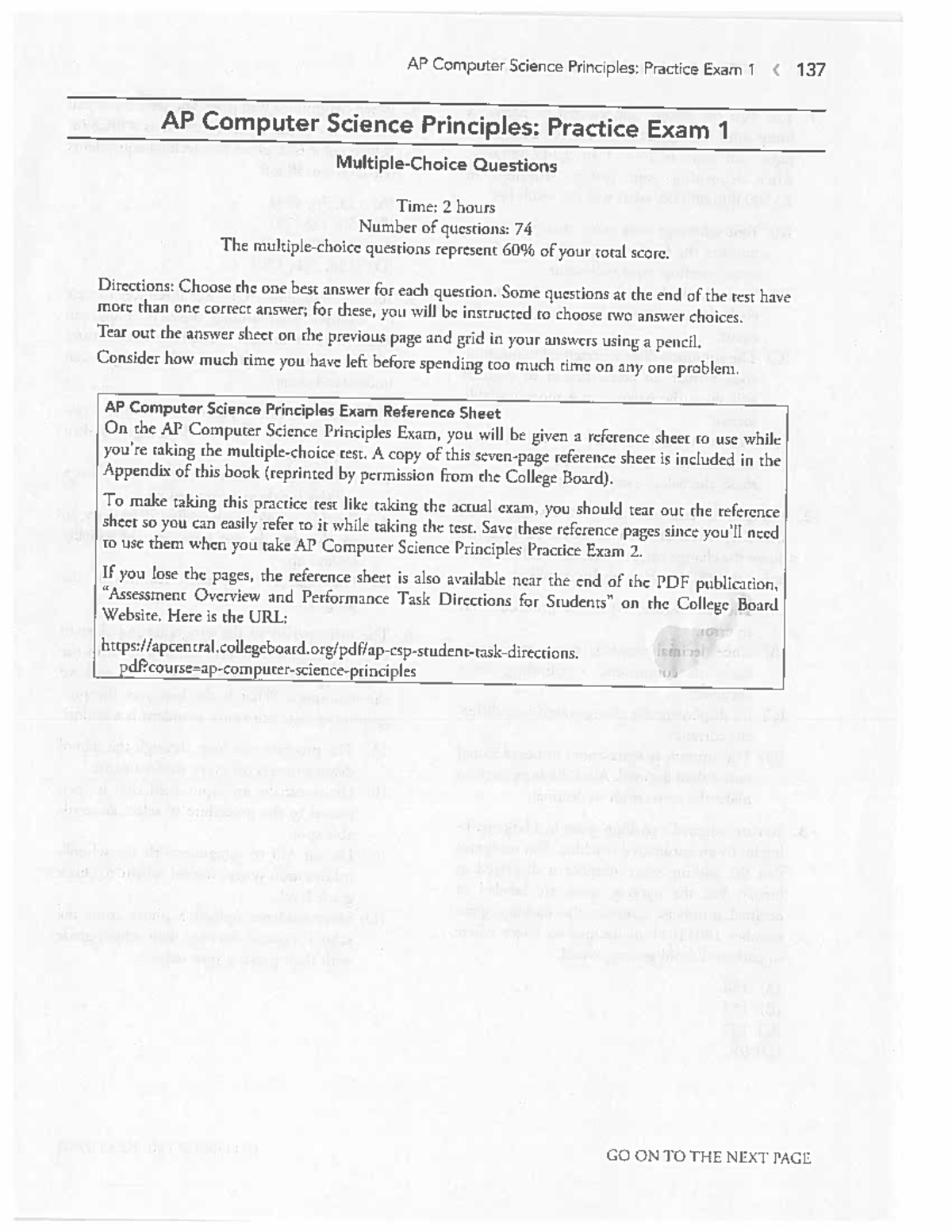 Apcsp Practice Exam Full - Studocu