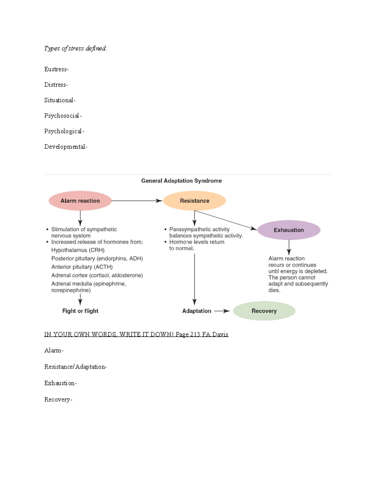 Stress and Coping Study Guide - Types of stress defined: Eustress ...