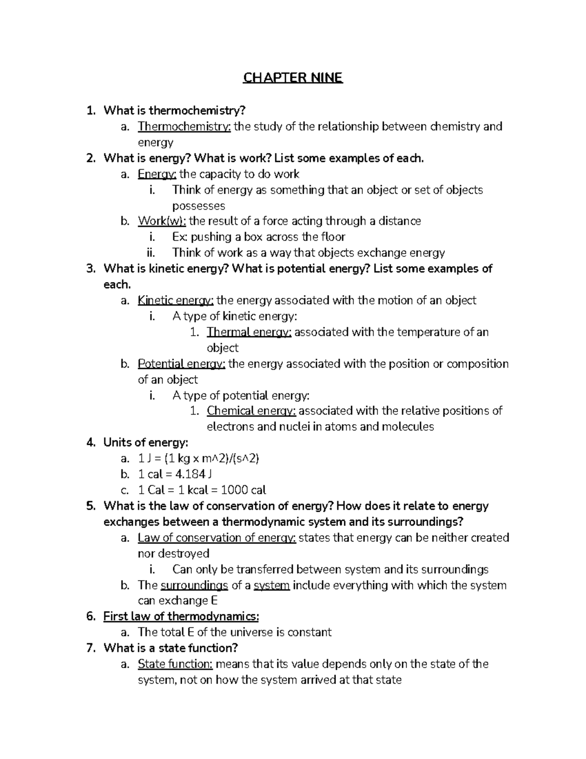 Textbook Chapter 9 Notes - CHEM1601 - Vandy - Studocu