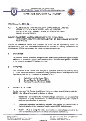 BSMT 2 Shipboard Training Module - JBL MARITIME VANGUARD SERVICES, Inc ...