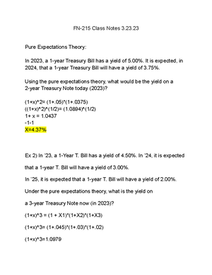 FN-215 Class Notes 3/28/23 - FN-215 Class Notes 3. Bonds are units of ...