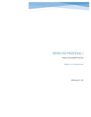 Lectura 1 - M2 TGP - Resumen - Derecho Procesal I (Teoría General del Proceso) - Siglo 21 - Studocu