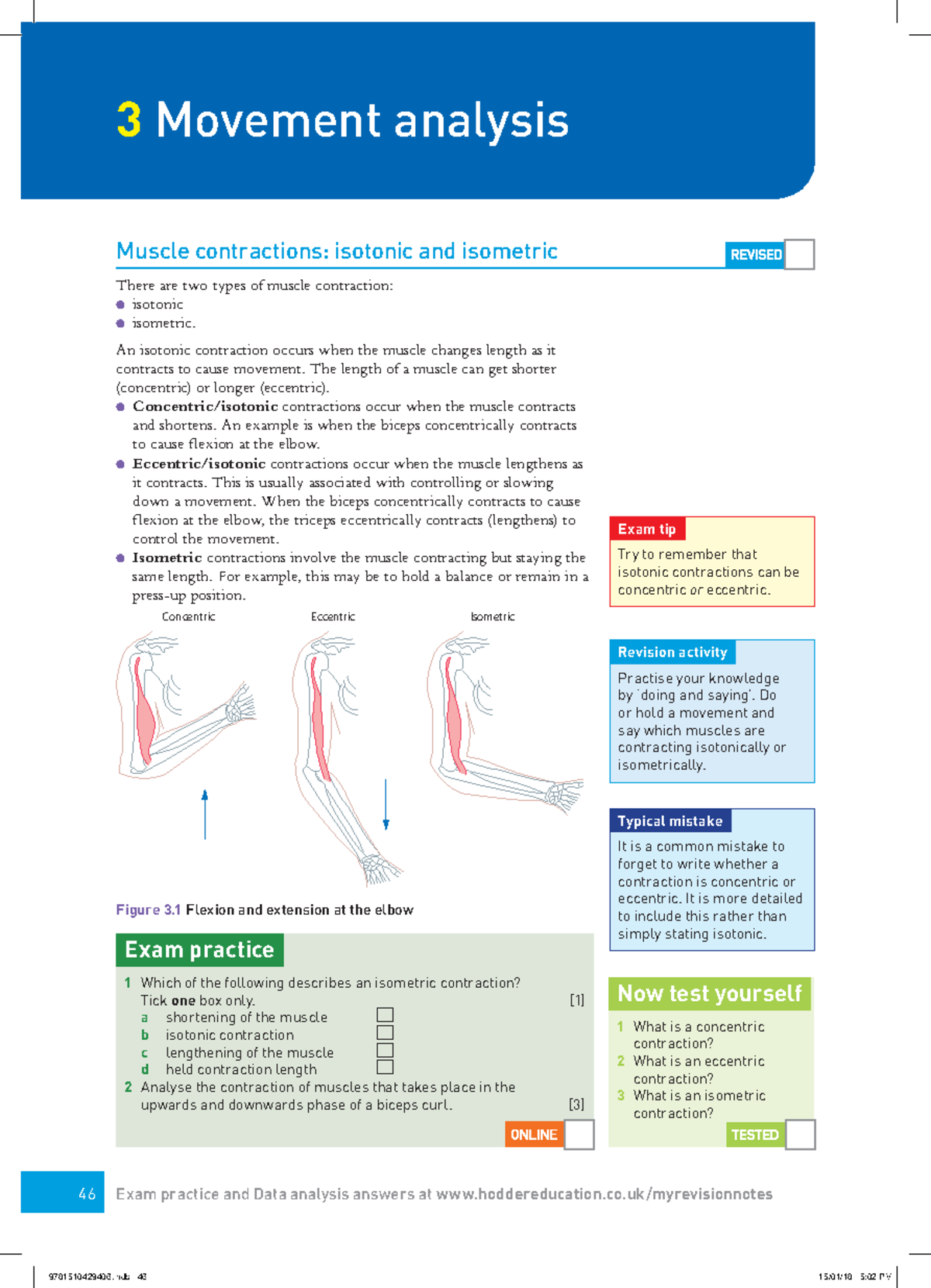 Movement Analysis - 46 Exam practice and Data analysis answers at ...