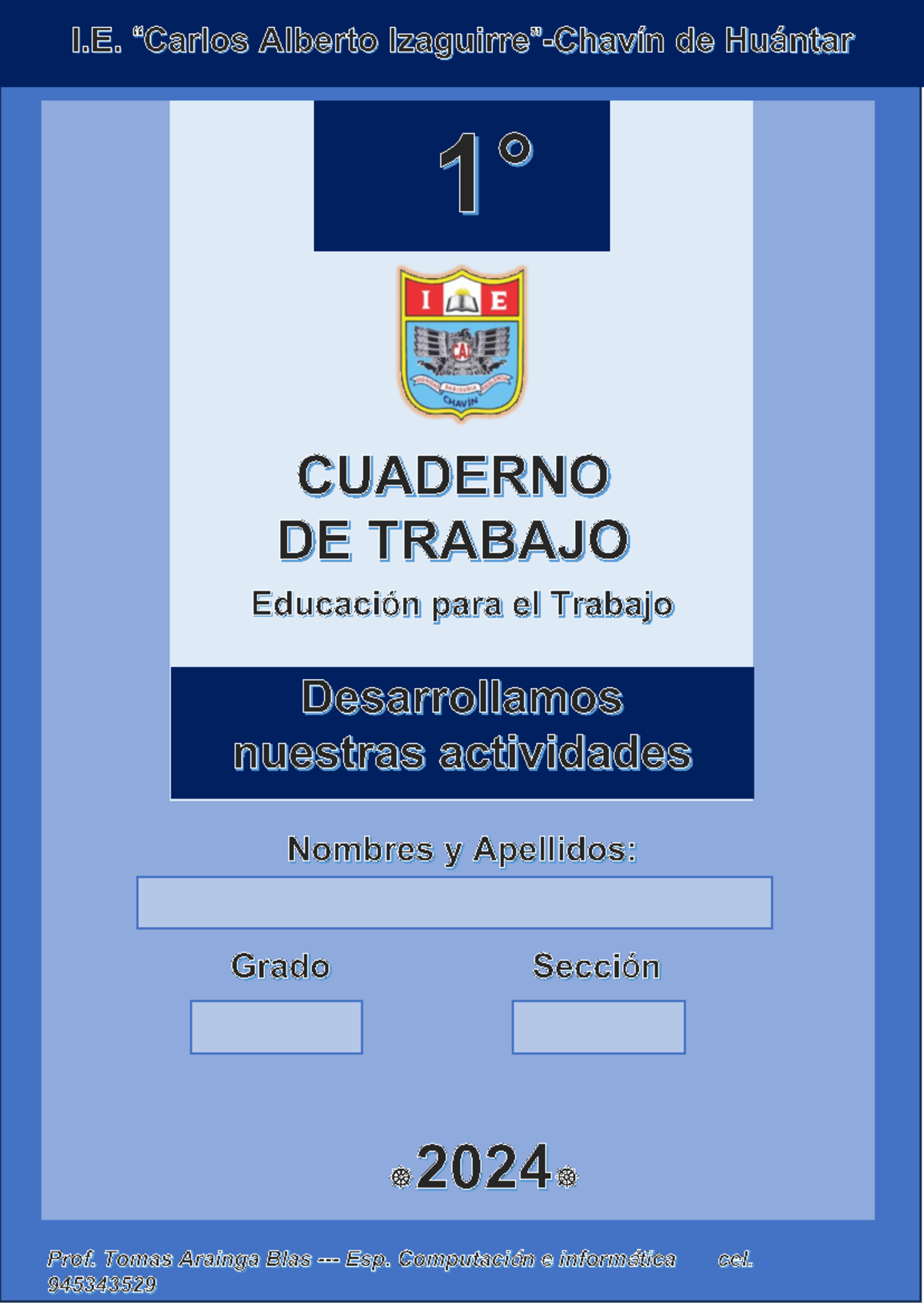 Fichas de trabajo Ept Primero - . secundaria Cuaderno de I. “Carlos ...