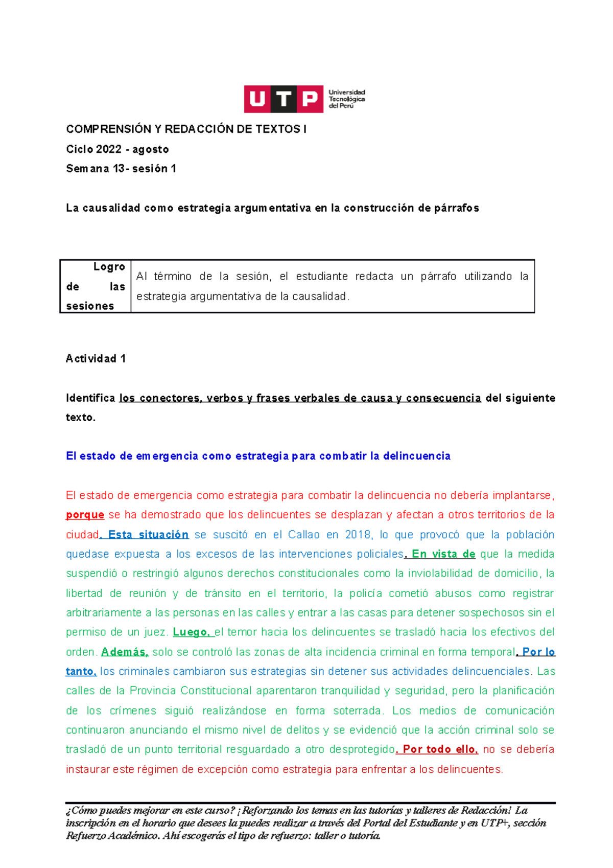 S13.s1 La causalidad como estrategia discursiva Grupo 5 - COMPRENSIÓN Y ...