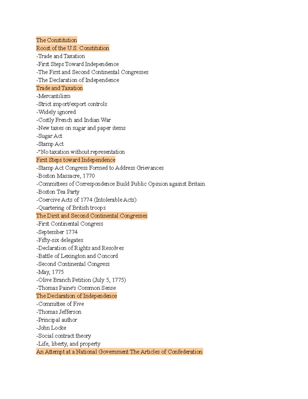 Ch.2 The Constitution POSOC 100 - The Constitution Roost of the U ...