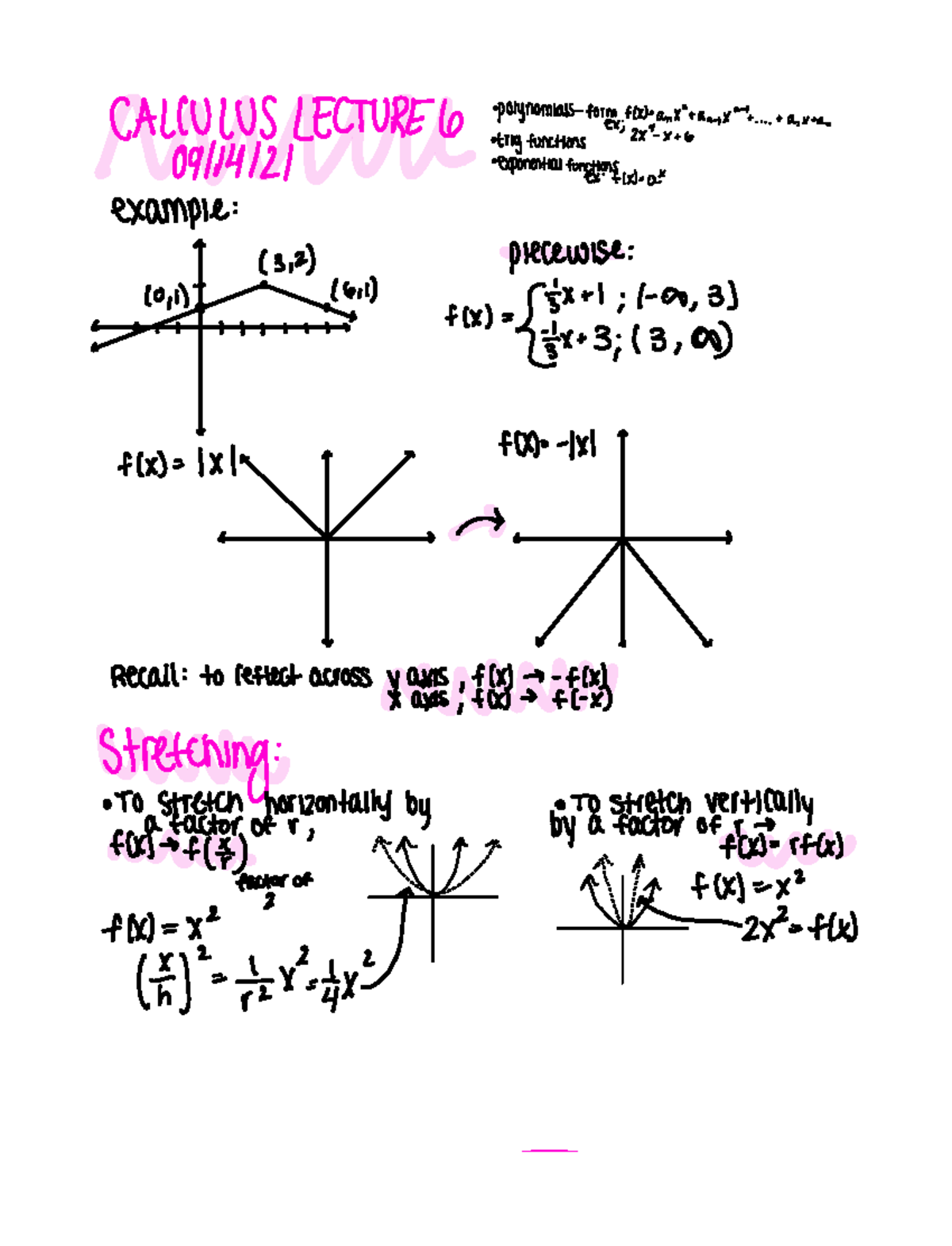 Calculus Lecture 6 (09-14-21) - CALCULUS LECTURE 6 Polynomials ...