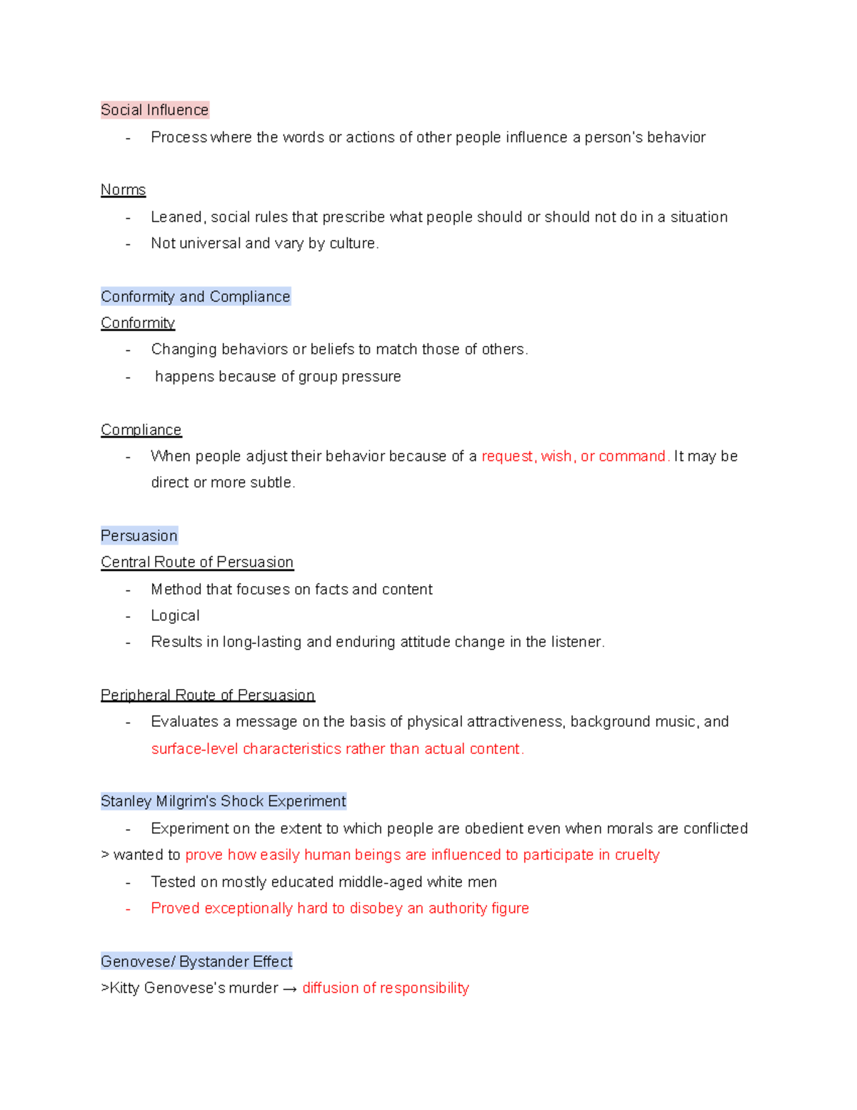 Social Psychology - Social Influence - Process where the words or ...