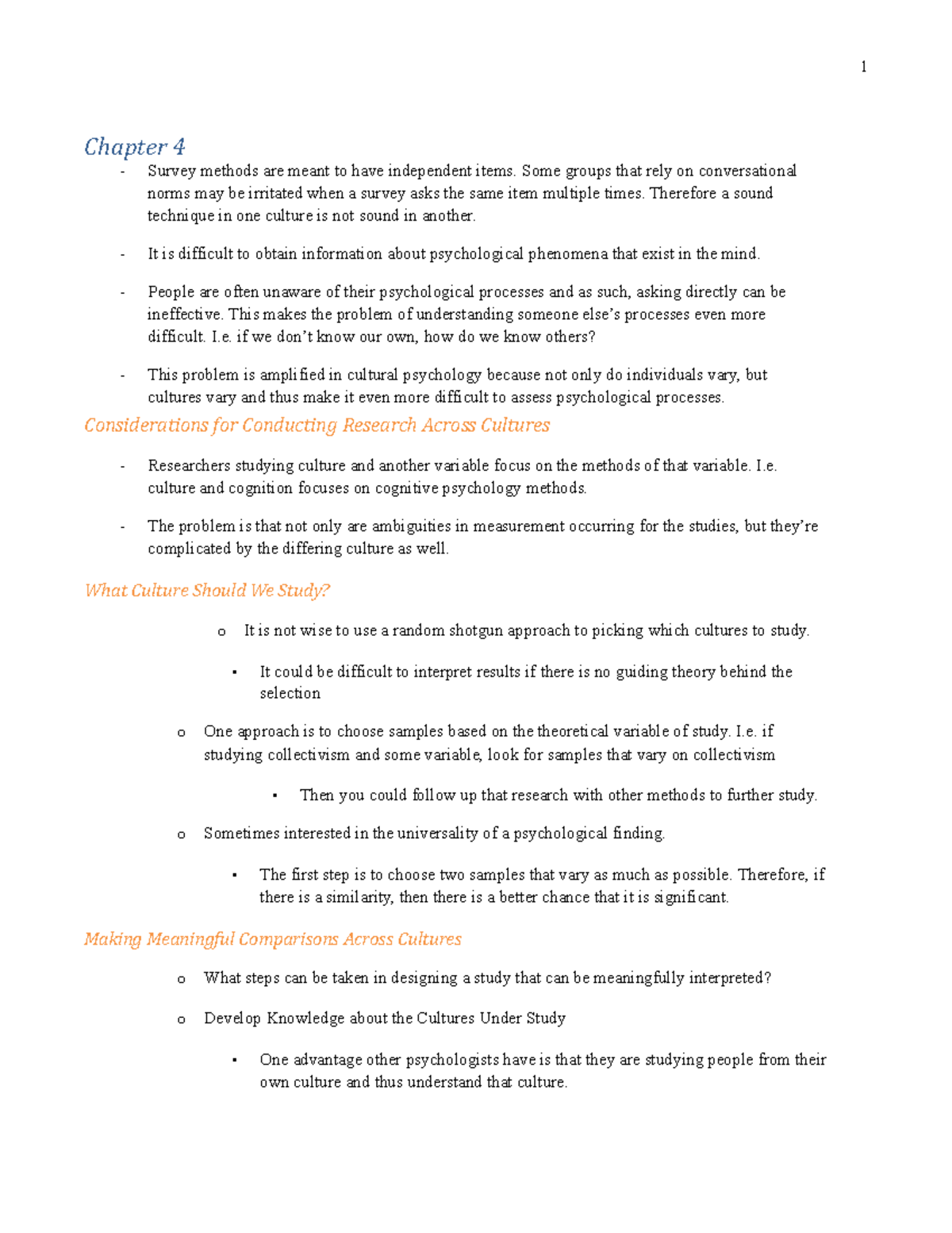 PSCY 3350 notes CH. 4, covers some of the lecture material - Chapter 4 ...