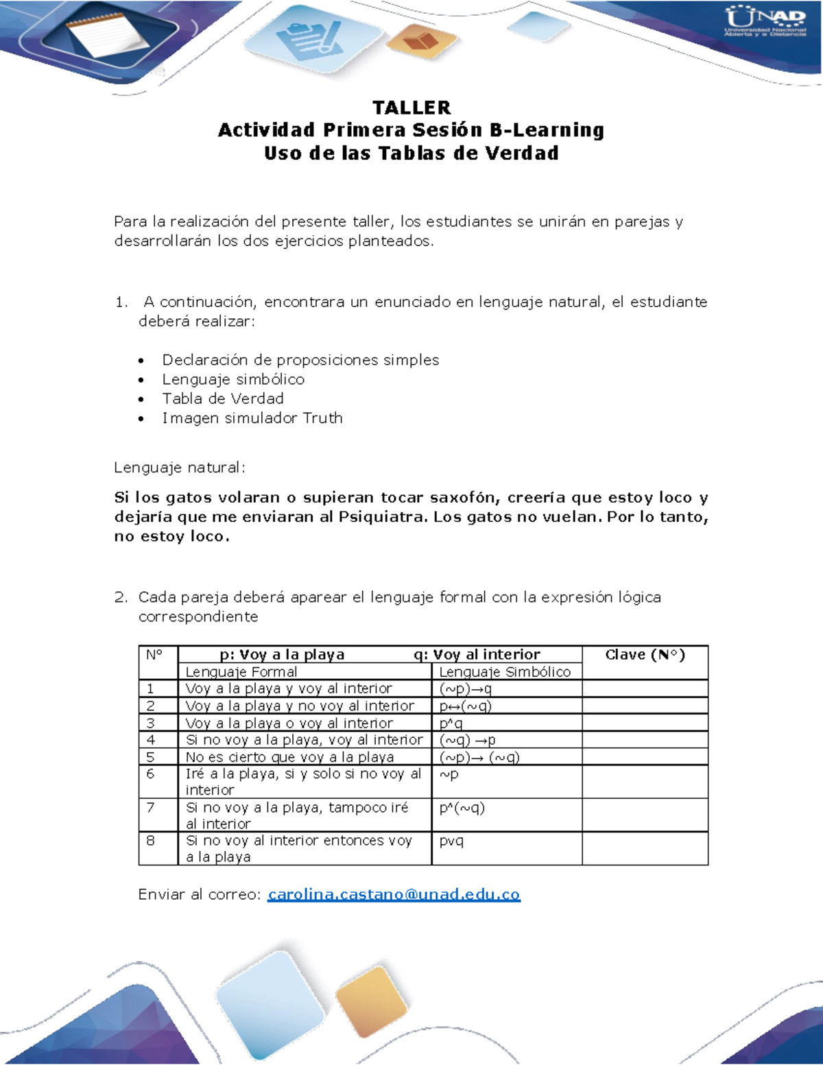 5. Taller Sesión 1 - Warning: TT: undefined function: 32 TALLER Actividad Primera Sesión B ...
