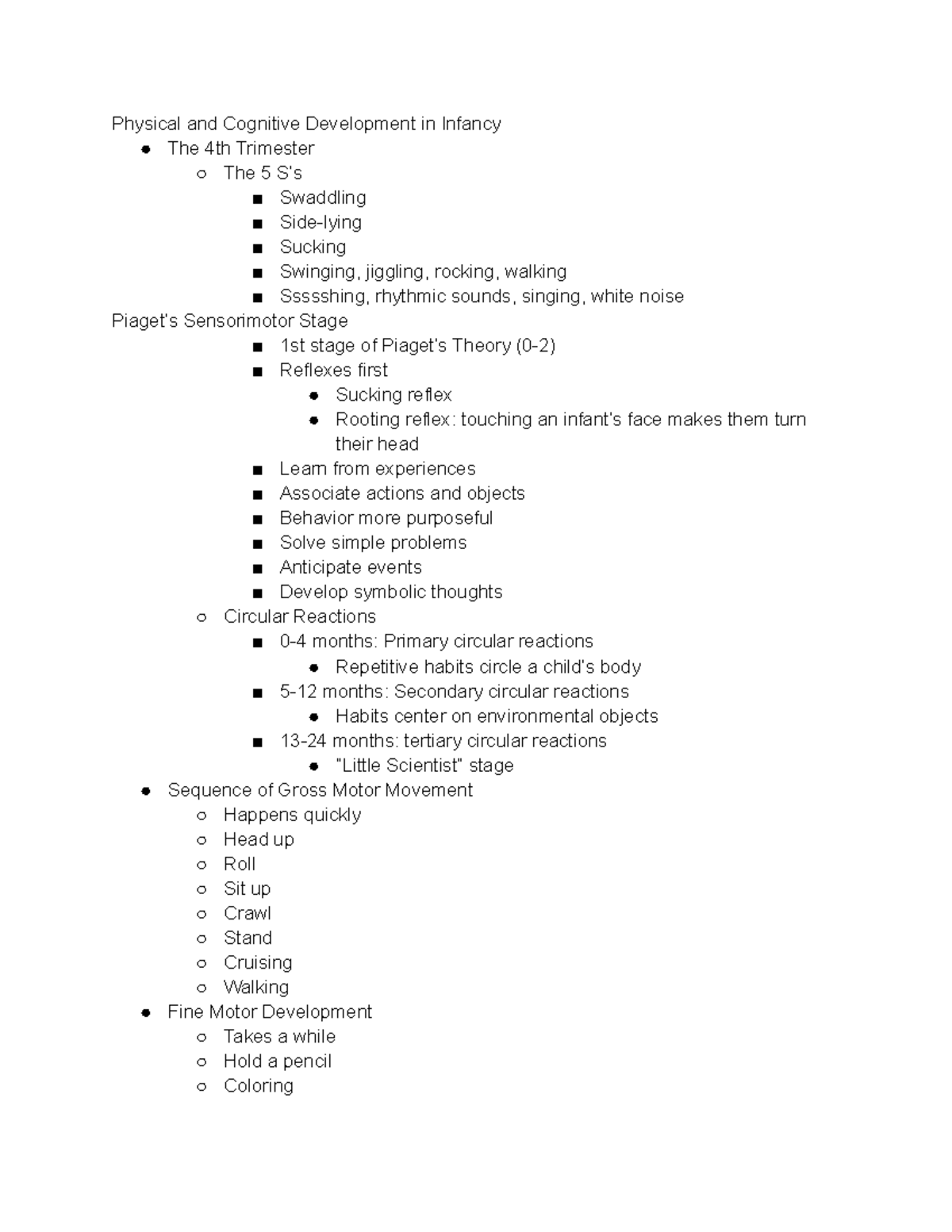 Individual and Family Development: Lifespan Notes 9/12 - Physical and ...