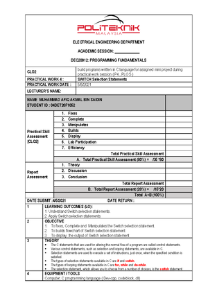 Assignment - Assignment e) As an electrical engineer in a Power System ...